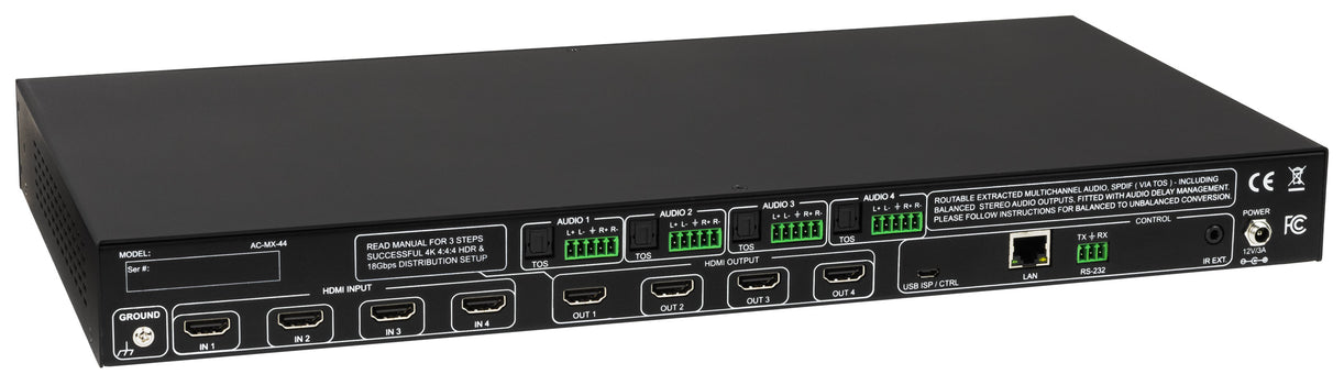 18Gbps 4x4 HDMI Matrix Switch – AVPro Global
