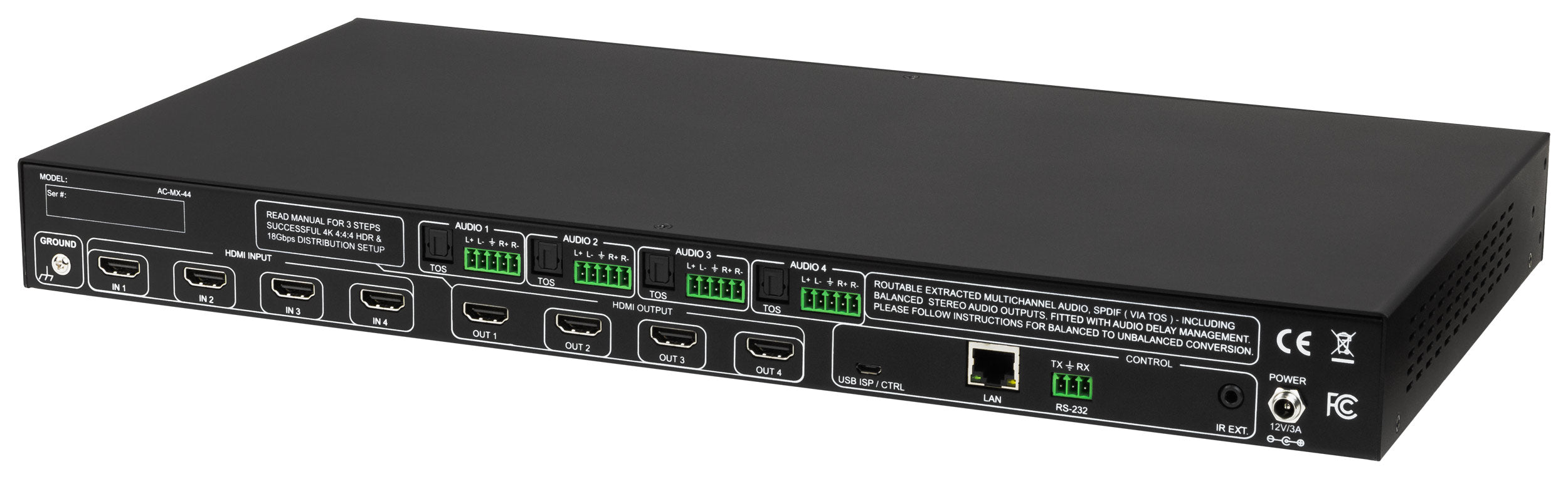 18Gbps 4x4 HDMI Matrix Switch – AVPro Global